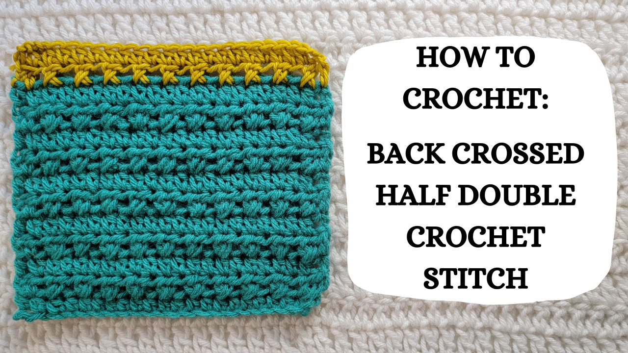 Photo Tutorial – How To Crochet: Back Crossed Half Double Crochet Stit ...