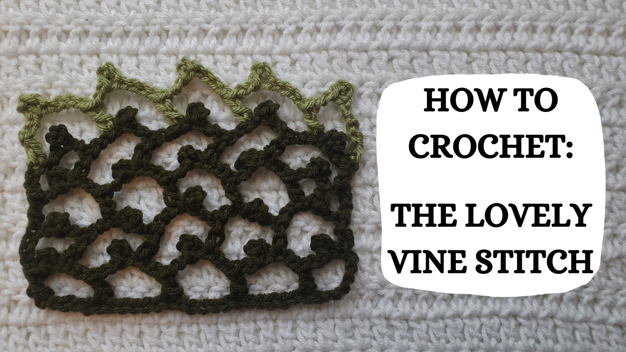 Photo Tutorial – How To Crochet: The Lovely Vine Stitch! – crochetmelovely