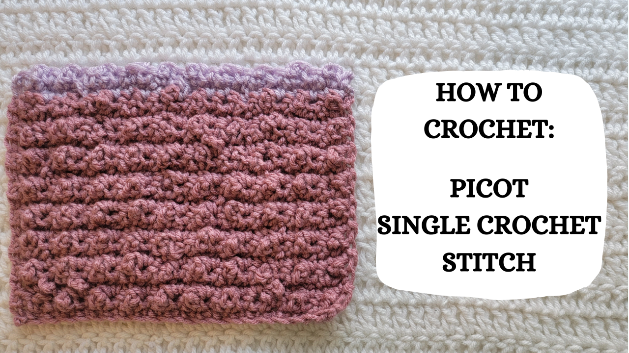 Photo Tutorial – How To Crochet: Picot Single Crochet Stitch ...